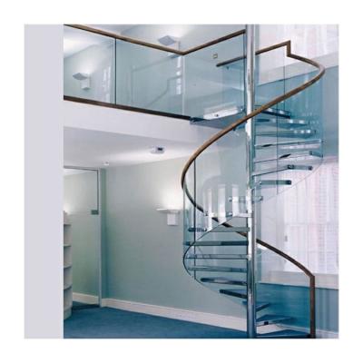Cina Factory supplying round staircase stainless steel glass spiral stairs in vendita
