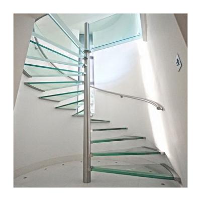 Cina Excellent quality used circular staircase spiral stairs inside with glass step in vendita