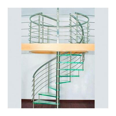 Cina China supplier led steel stair light glass steel spiral staircase in vendita