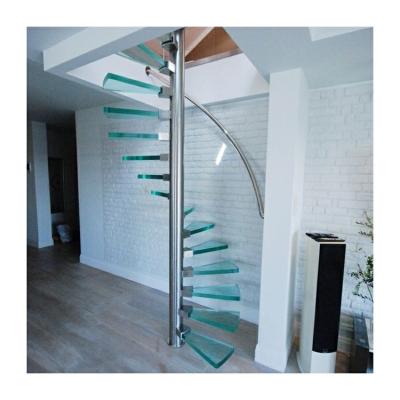 Cina Made in China stainless steel staircase design stairs glass spiral designs in vendita