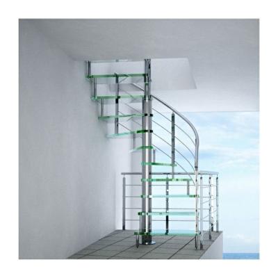 Cina Condominium outside staircase spiral glass stairs design in vendita