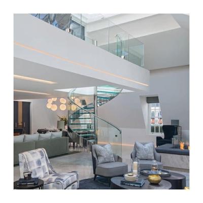 Cina Excellent quality acrylic interior stair railings aluminum frame glass spiral staircase in vendita