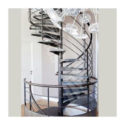 Cina Factory supplying staircase design crystal glass spiral stairs in vendita