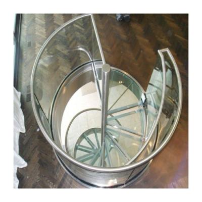 Cina Factory supply handicap stair rails aluminum glass spiral staircase in vendita