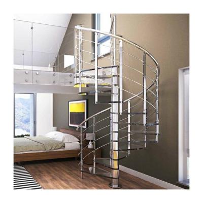 Cina Townhouse small space stair interior glass measure spiral staircase in vendita