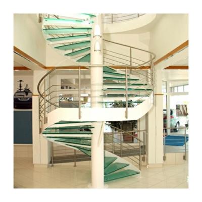 Cina Manufacturer indoor stair slide crystal glass spiral staircase in vendita