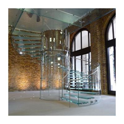 Cina Factory direct diy outdoor stair tint glass spiral staircase in vendita