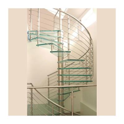 Cina Manufacturer cast aluminium staircase steel glass spiral stairs in vendita