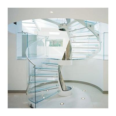 Cina Villa crystal stair light glass spiral staircase indoor in vendita