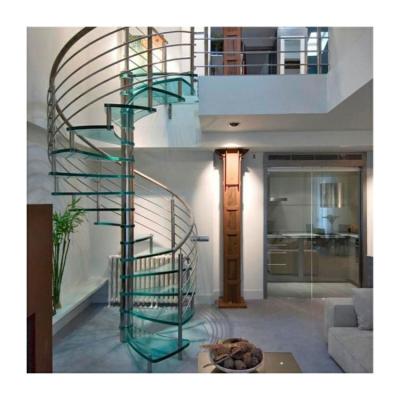 Cina Household individual removable stair handrail new design acrylic glass spiral staircase in vendita