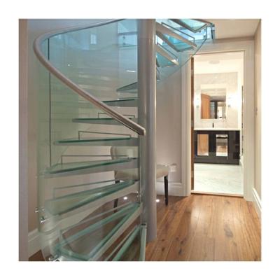Cina Made in China stainless steel staircase glass stair step spiral stairs in vendita