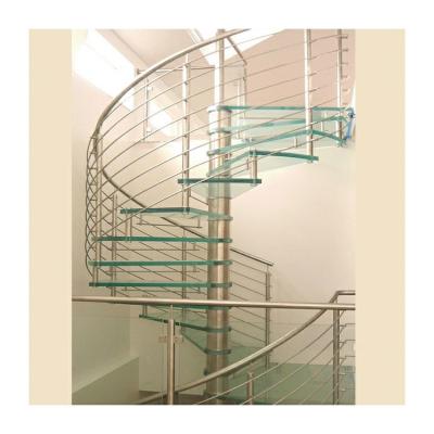 Cina Condominium cast galanized stair laminated glass step spiral staircases in vendita