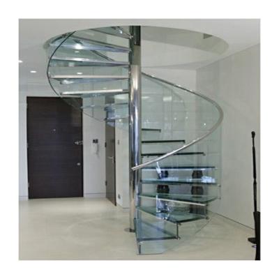 Cina Factory snails stair prefabricated glass spiral staircase in vendita