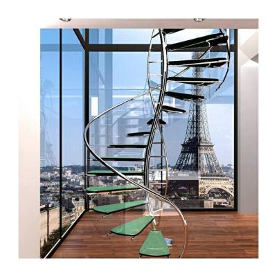 Cina China supplier staircase chandeliers glass stainless steel spiral stairs in vendita