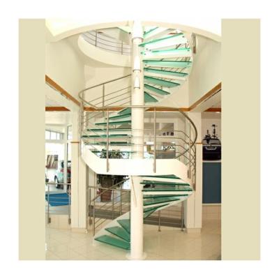 Cina Townhouse decorating staircase modern glass spiral stairs in vendita