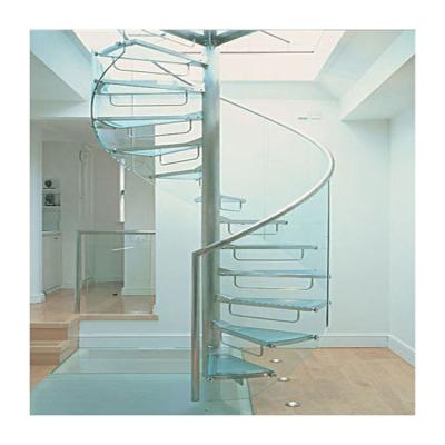 Cina Household individual circular stair design glass staircase spiral in vendita