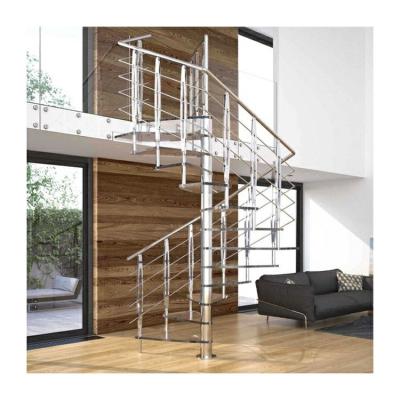 Cina Manufacturer interior stair railing designs glass spiral staircase price in vendita