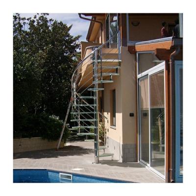 Cina Residential high quality staircase morden spiral glass stairs in vendita