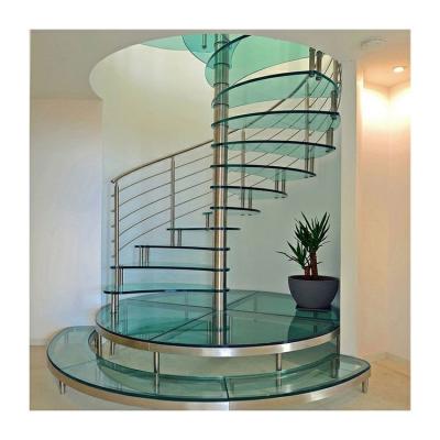 Cina Excellent quality diy staircase factory glass spiral stairs price in vendita