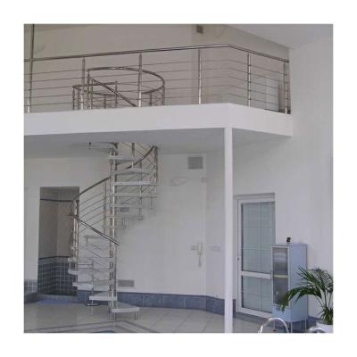 Cina Wholesale agent stair railing design spiral staircase curved glass in vendita