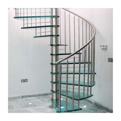 Cina Villa decorate staircase glass spiral stairs for building in vendita