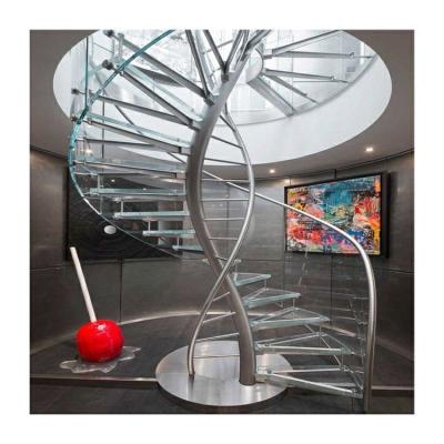 Cina Made in China exterior stair design glass spiral staircases in vendita