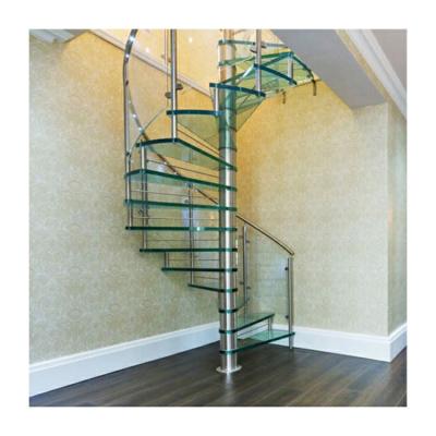 Cina Made in China workshop stair spiral staircase glass clamp in vendita