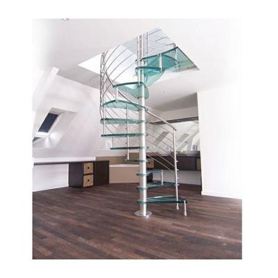 Cina Townhouse interior home stair railings spiral staircase of glass in vendita
