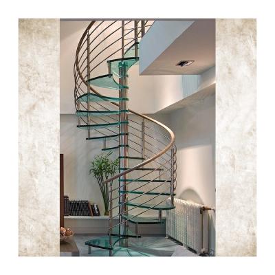 Cina Foshan staircase railings prebricated glass spiral stairs in vendita