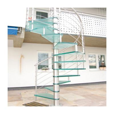 Cina Foshan staircase railings prebricated glass spiral stairs in vendita