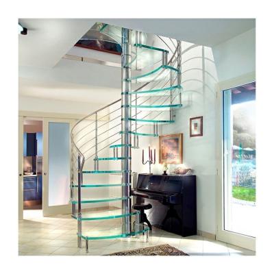 Cina Factory rod railing staircase laminated glass spiral stairs in vendita