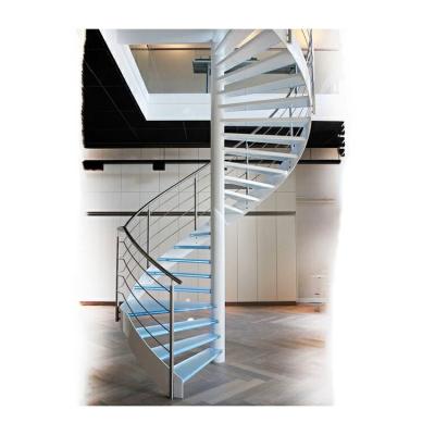 Cina Condominium round stairs glass spiral stair foshan in vendita