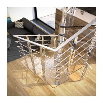 Cina General direct sales basement stairs spiral glass design in vendita