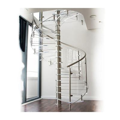Cina China manufacturer antique stair spiral staircase with glass railing in vendita