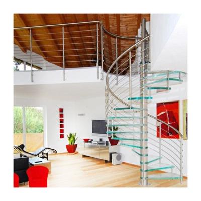 Cina Factory supply stair models glass used spiral staircase in vendita