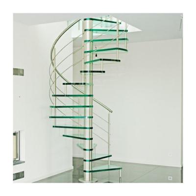 Cina Manufacturer supply outdoor stair railings steel glass railing spiral staircase in vendita