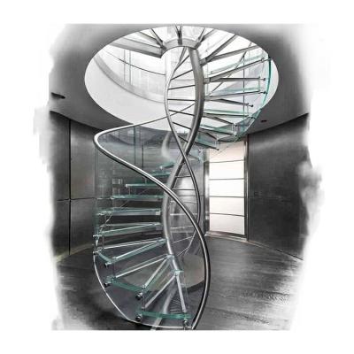 Cina China supplier stair parts outdoor glass spiral staircase in vendita
