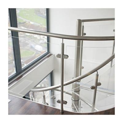Cina Villa stairs grill design stainless steel glass spiral stair in vendita
