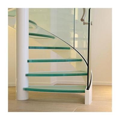 Cina Factory wholesale customized stairs factory glass tread spiral stair in vendita