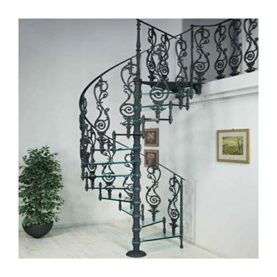 Cina Factory direct supply outside stairs laminated tempered glass spiral stairway in vendita