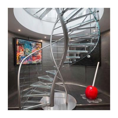 Cina Manufacturer exterior stairs design glass railing spiral stair in vendita