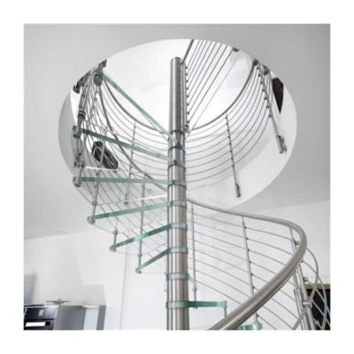Cina House project stairs pendant light tempered indoor diy glass spiral stair in vendita