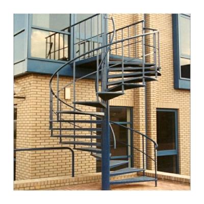 Cina Metal stair tread cast iron stairs with colors baking steel spiral staircase in vendita