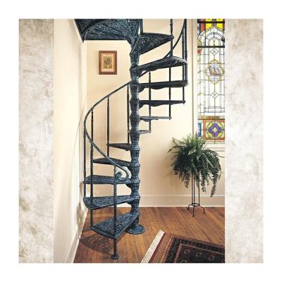 Cina Steel central stringer stairs cast iron outside staircase usage metal spiral stair in vendita