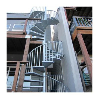 Cina Round metal stairs steel grating stair tread cast iron spiral staircase outdoor in vendita