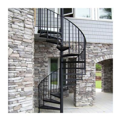 Cina Metal craft stair railing mild steel handrail classic cast iron spiral staircase in vendita