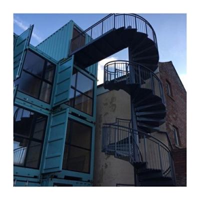 Cina Wrought iron stair balustrade stainless steel curved Stairs metal spiral staircase in vendita