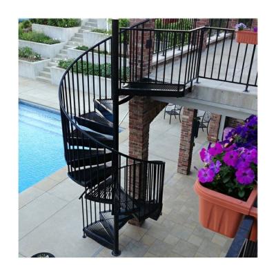 Cina Folding metal stairs cast iron stair interior steel glass spiral staircase in vendita