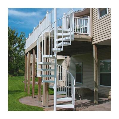 Cina Used wrought iron railngs prefab outdoor steel stairs metal used spiral staircase in vendita