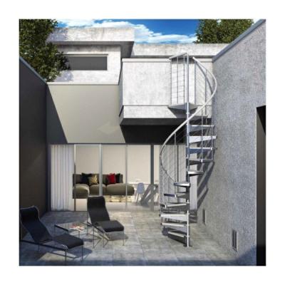 Cina Excellent quality metal stairs steel baluster factory making iron spiral staircase in vendita